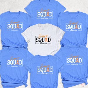 Kidney Cancer Awareness Shirt, Support Squad Shirt, Orange Ribbon Shirt ...
