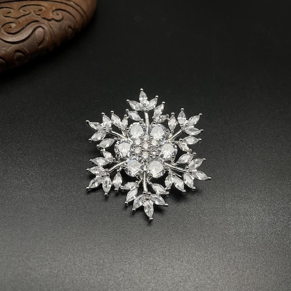 Snowflake Brooch Pin - Etsy