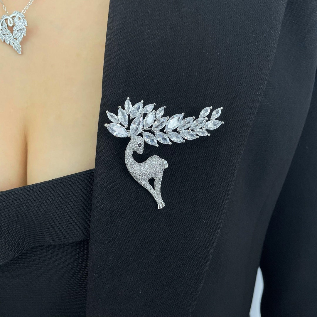 Deer Brooch, Elk Brooch, Vintage Deer Brooch, Brooches for Women ...