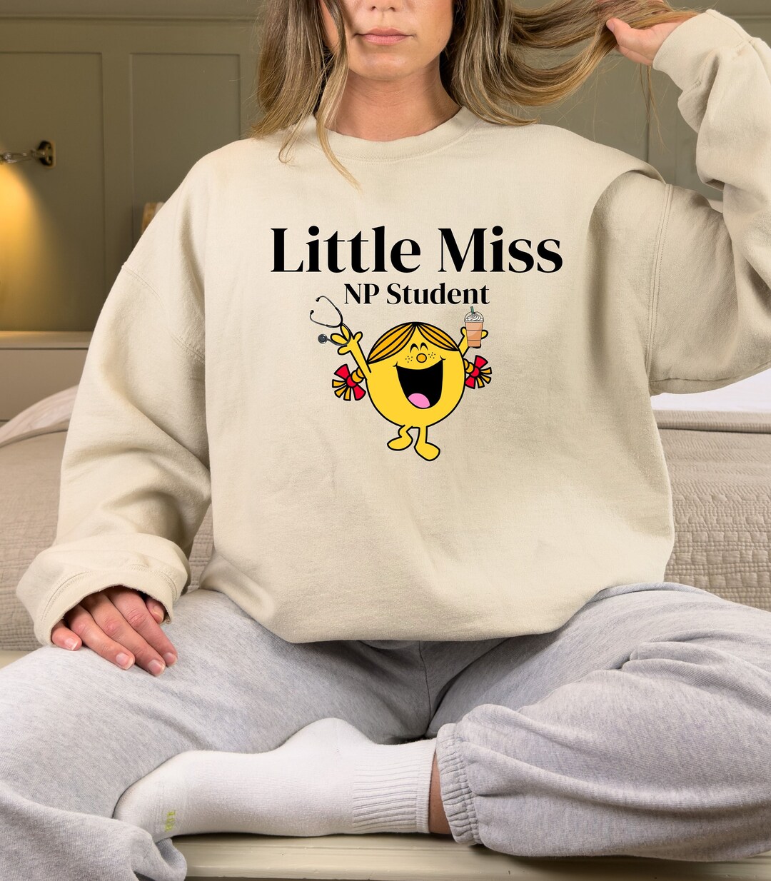 Little Miss NP Student Sweatshirt, FNP Sweatshirt, Nurse Practitioner ...