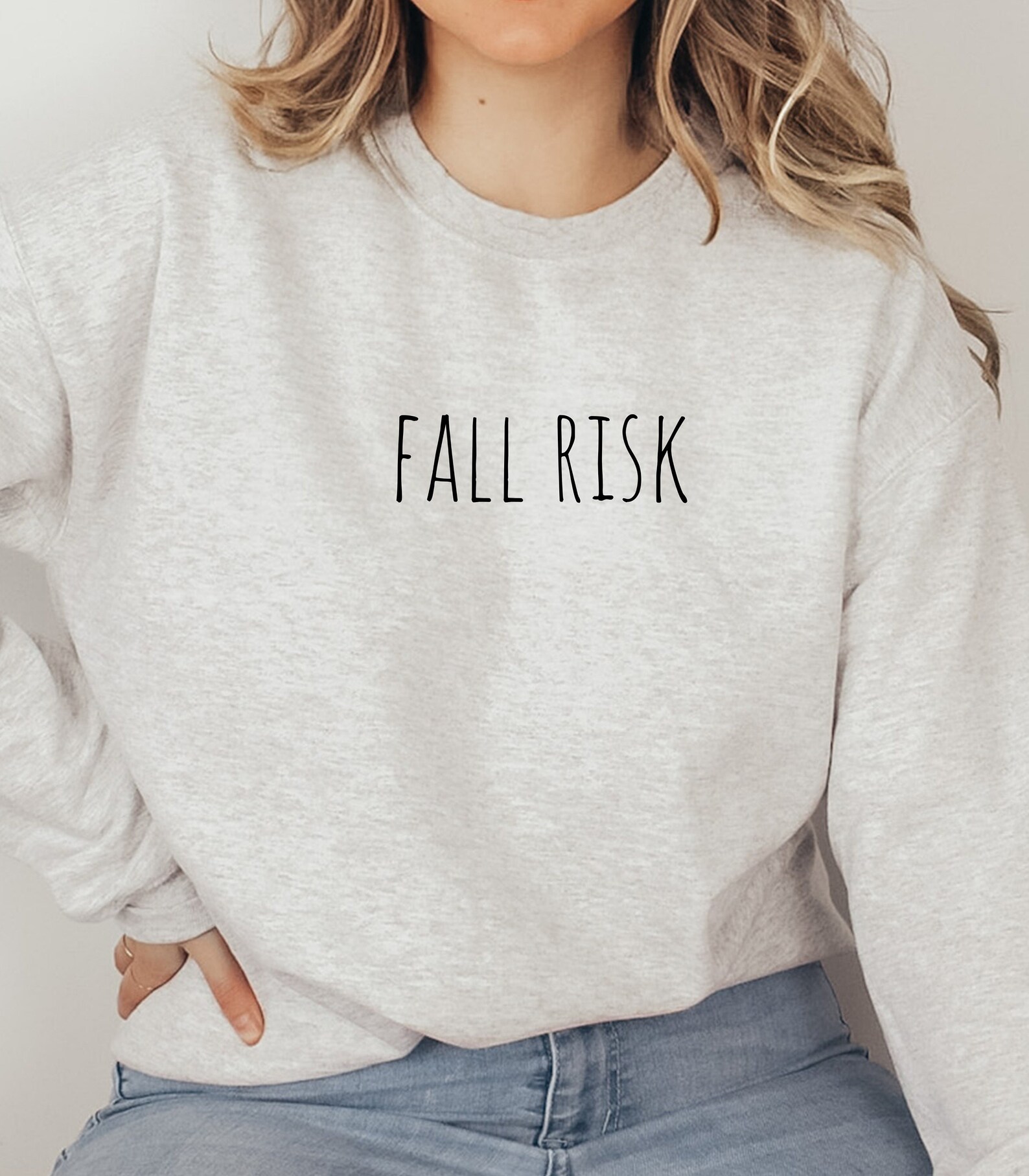 Fall Risk Nurse Sweatshirt; Nurse Gift; ICU Nurse ER Nurse; Crewneck ...