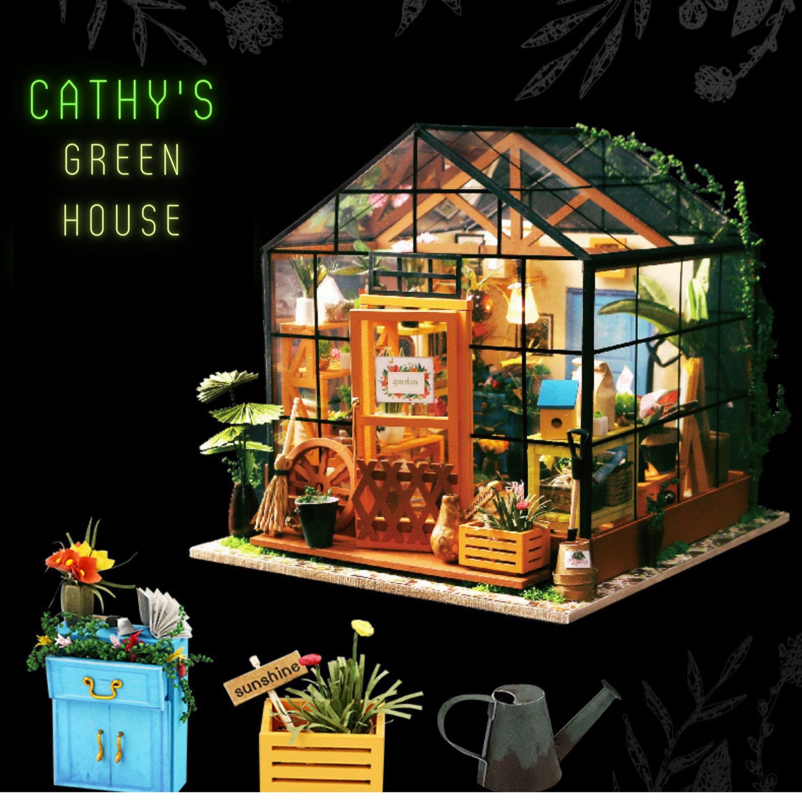 ROKR 3D Greenhouse Puzzle: Unique Handmade Wooden Model Kit for Nature ...