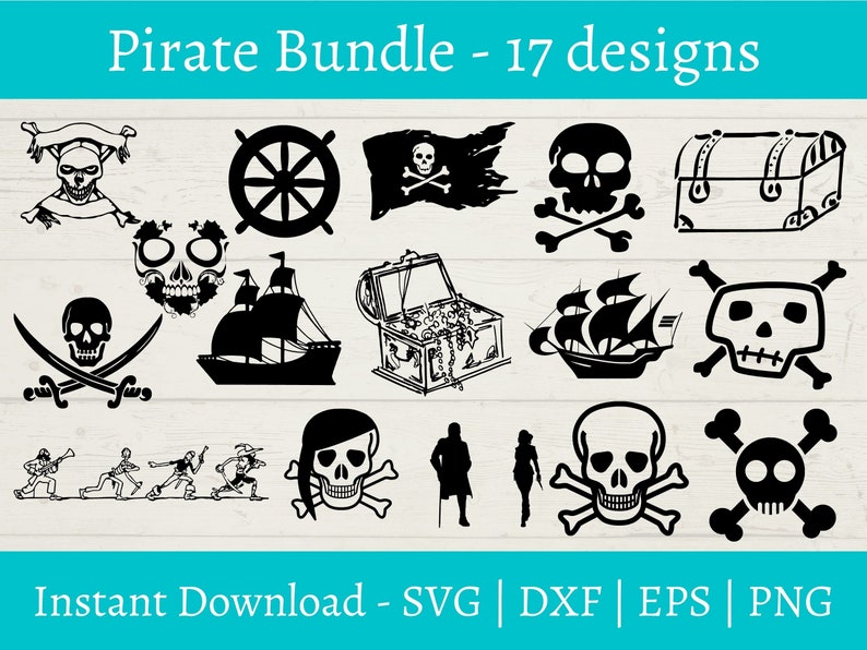 Pirate SVG Bundle Pirate Theme Cut Files Nautical SVG - Etsy