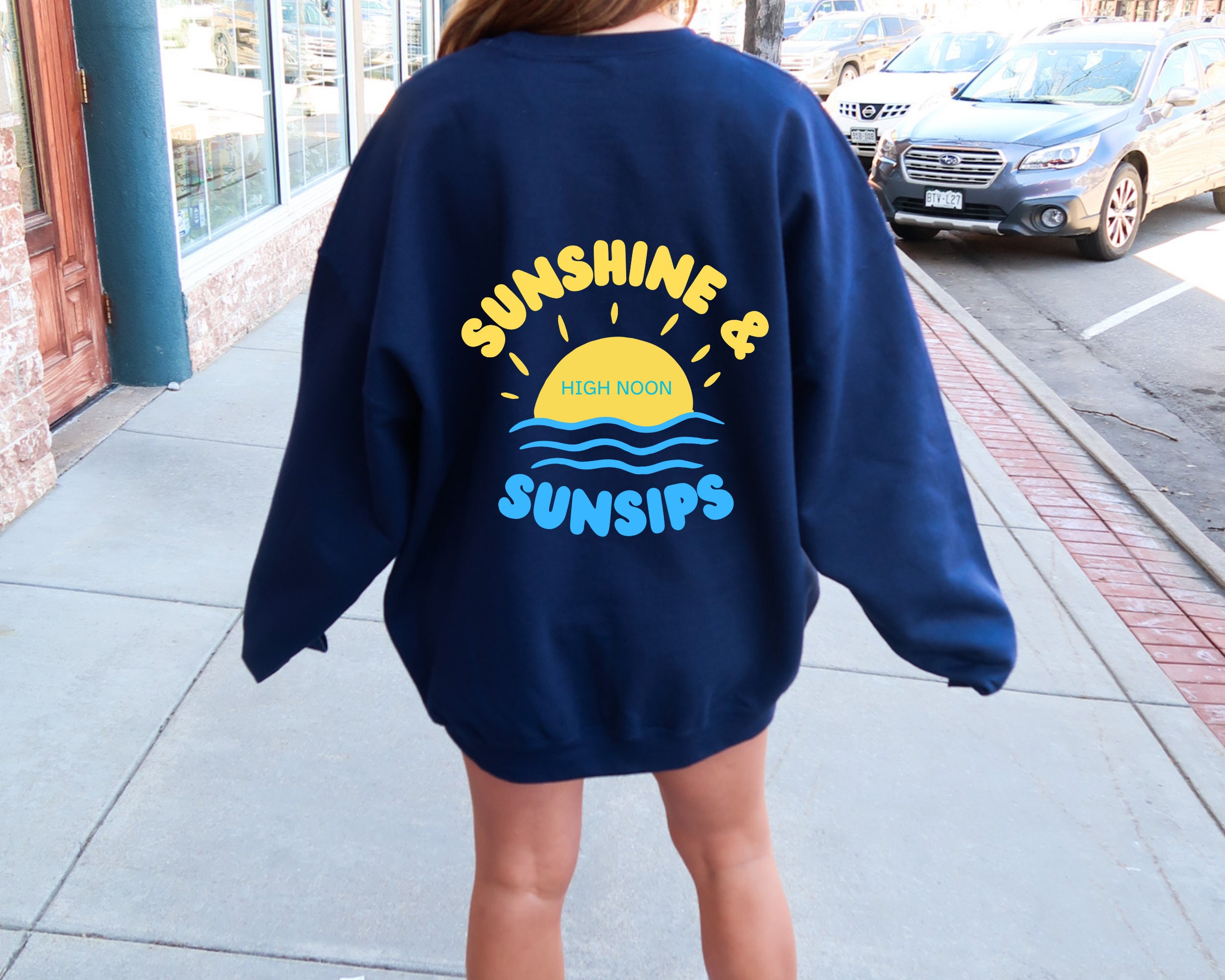High Noon Crewneck Sweatshirt, Sunshine and Sunsips, Nooners Pullover ...
