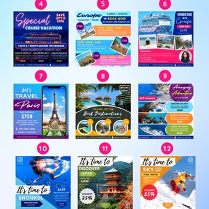 Travel Agent 10 Editable CANVA Templates BUNDLE + 2 FREE Templates ...