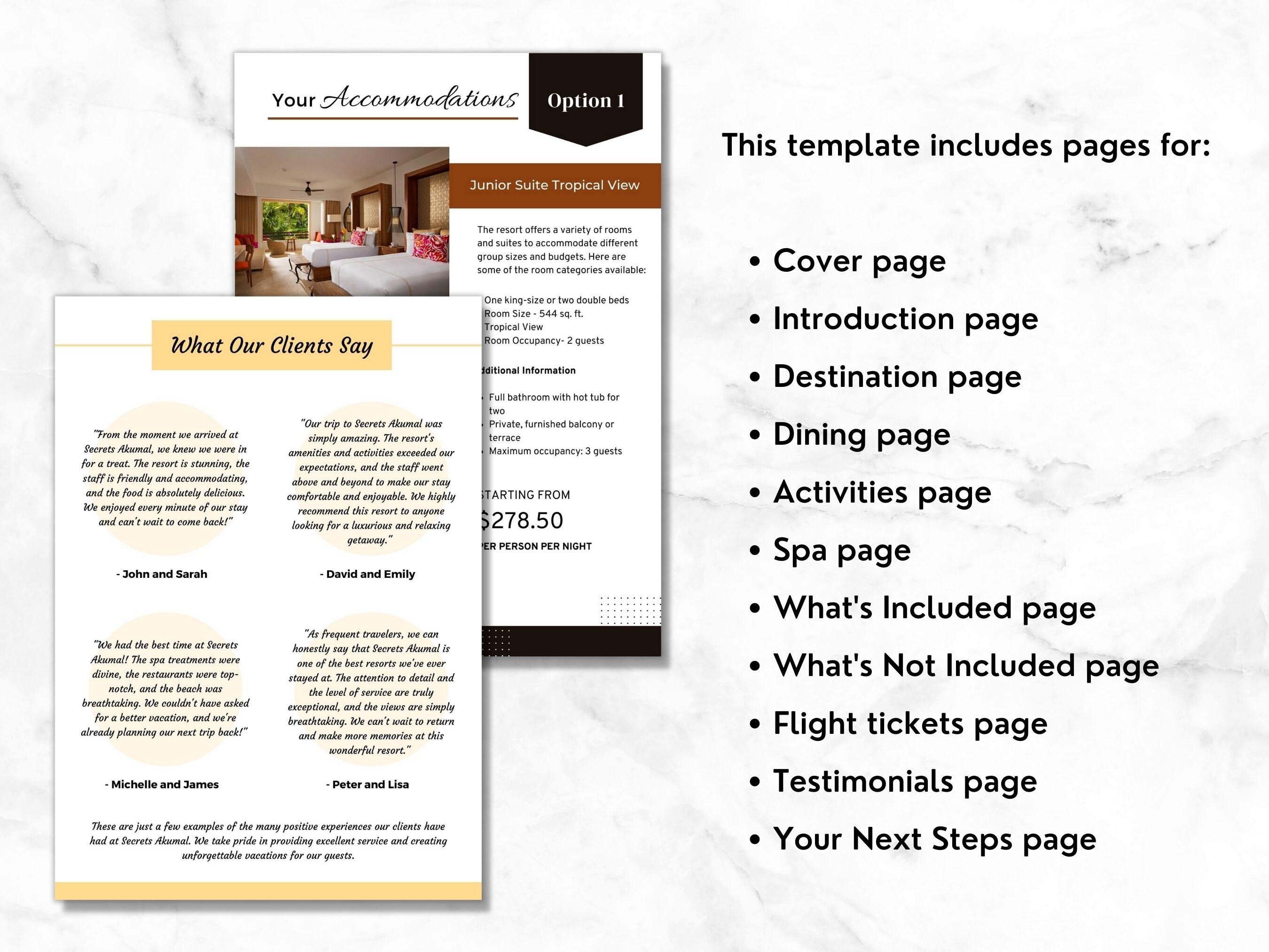 Professional Travel Proposal Template for Travel Agents - Editable in ...