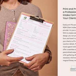 WDW Client Intake Form Fillable PDF Template for Travel Agents - 3 ...