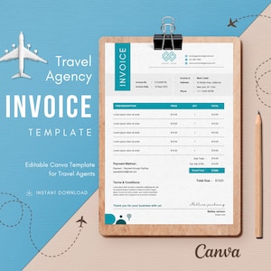 Travel Agency Invoice Template for Agents & Advisors – Fully Editable ...