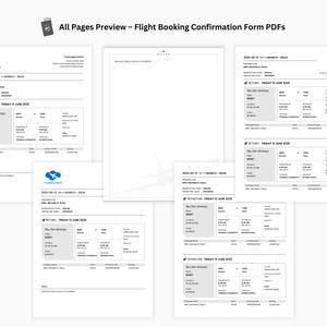 Flight Booking Confirmation Template | Editable in Canva | Travel Agent ...