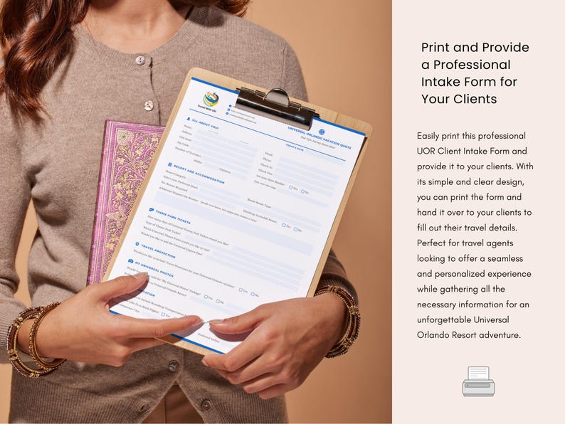 UOR Client Intake Form Fillable PDF Template for Travel Agents – 3 ...