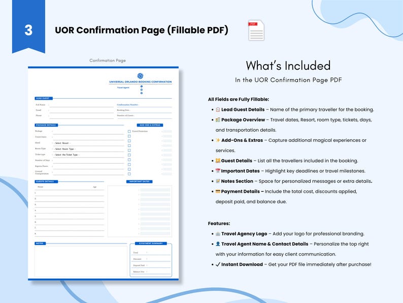 UOR Form Bundle – Intake Form (fillable PDF), Quote Template (editable ...