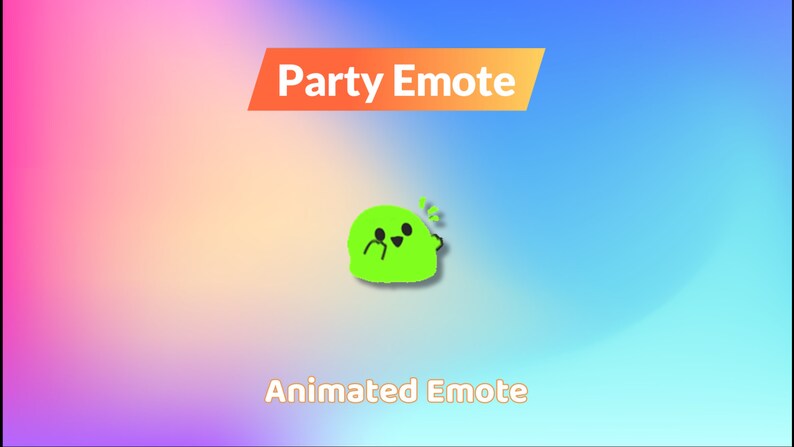 Animated Party Emote for Twitch - Animated Emote, Party Emote, Twitch ...