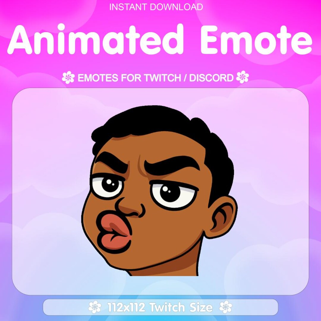Kiss a Bro Animated Emote for Twitch - Meme Emote, Animated Emote, Fun ...