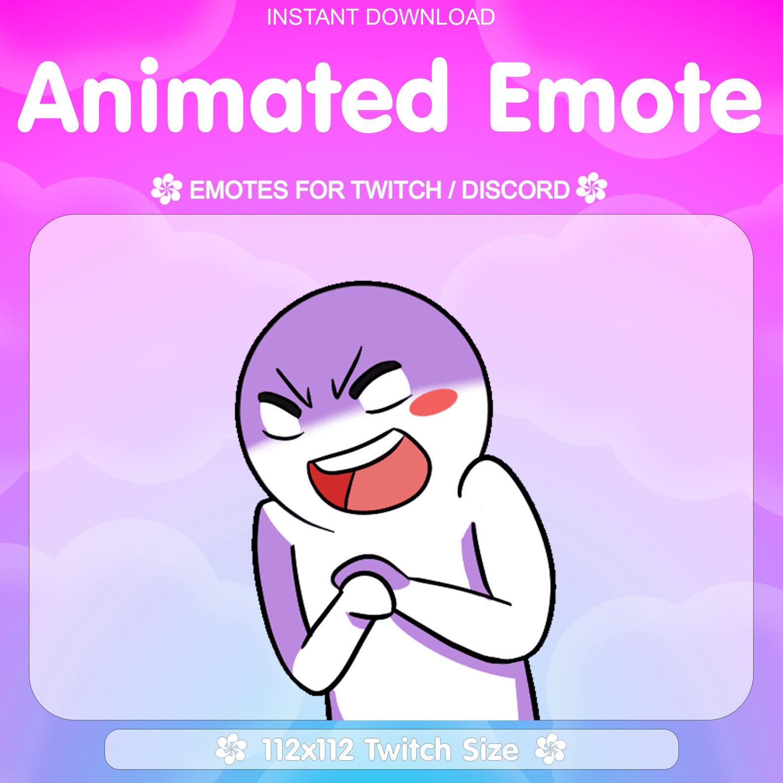 Evil Laugh Animated Emote for Twitch - Animated Emote, Funny, Meme ...
