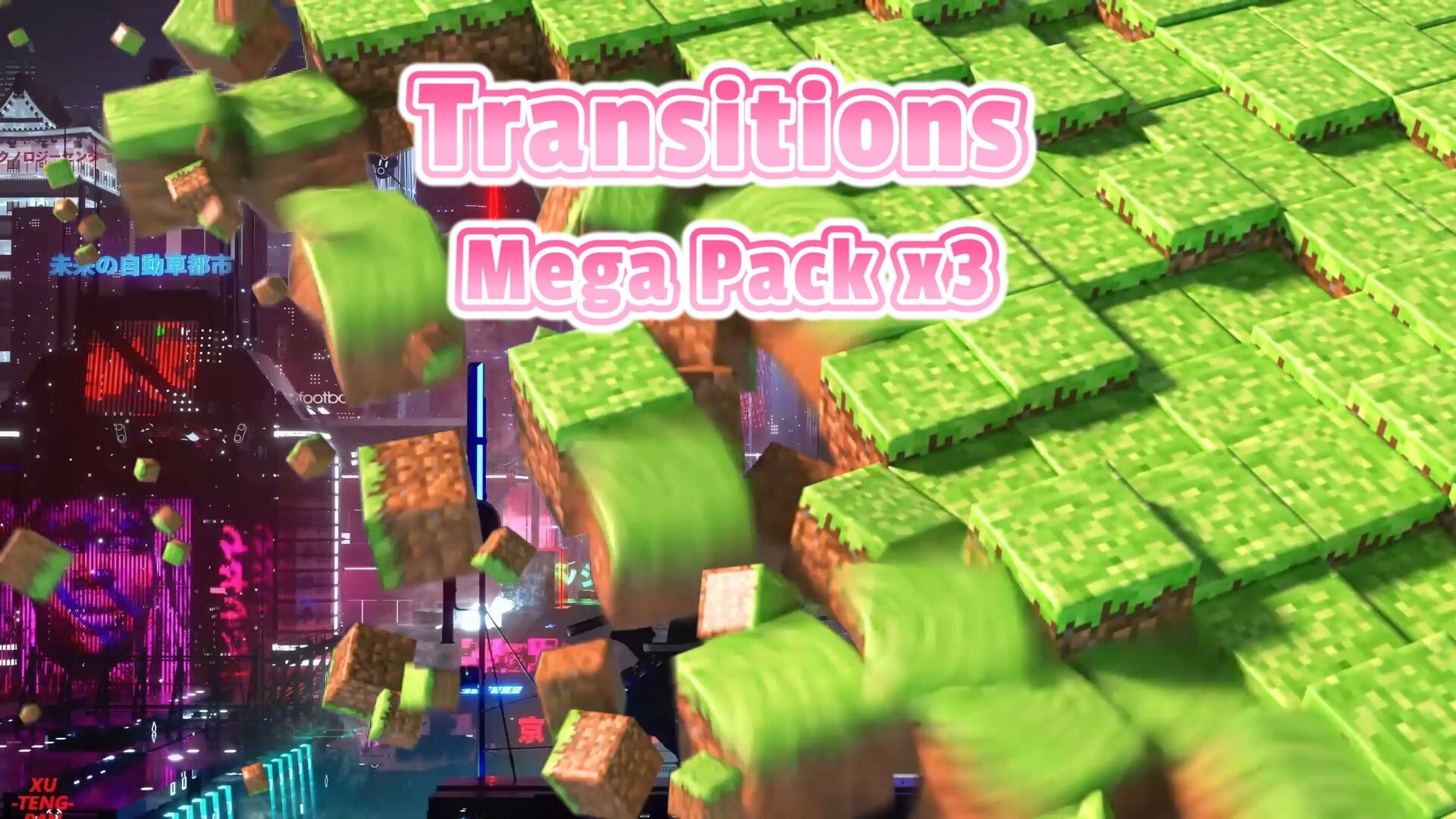 Pixel Crafting Transition Mega Pack - Twitch Minecraft Transition, OBS ...