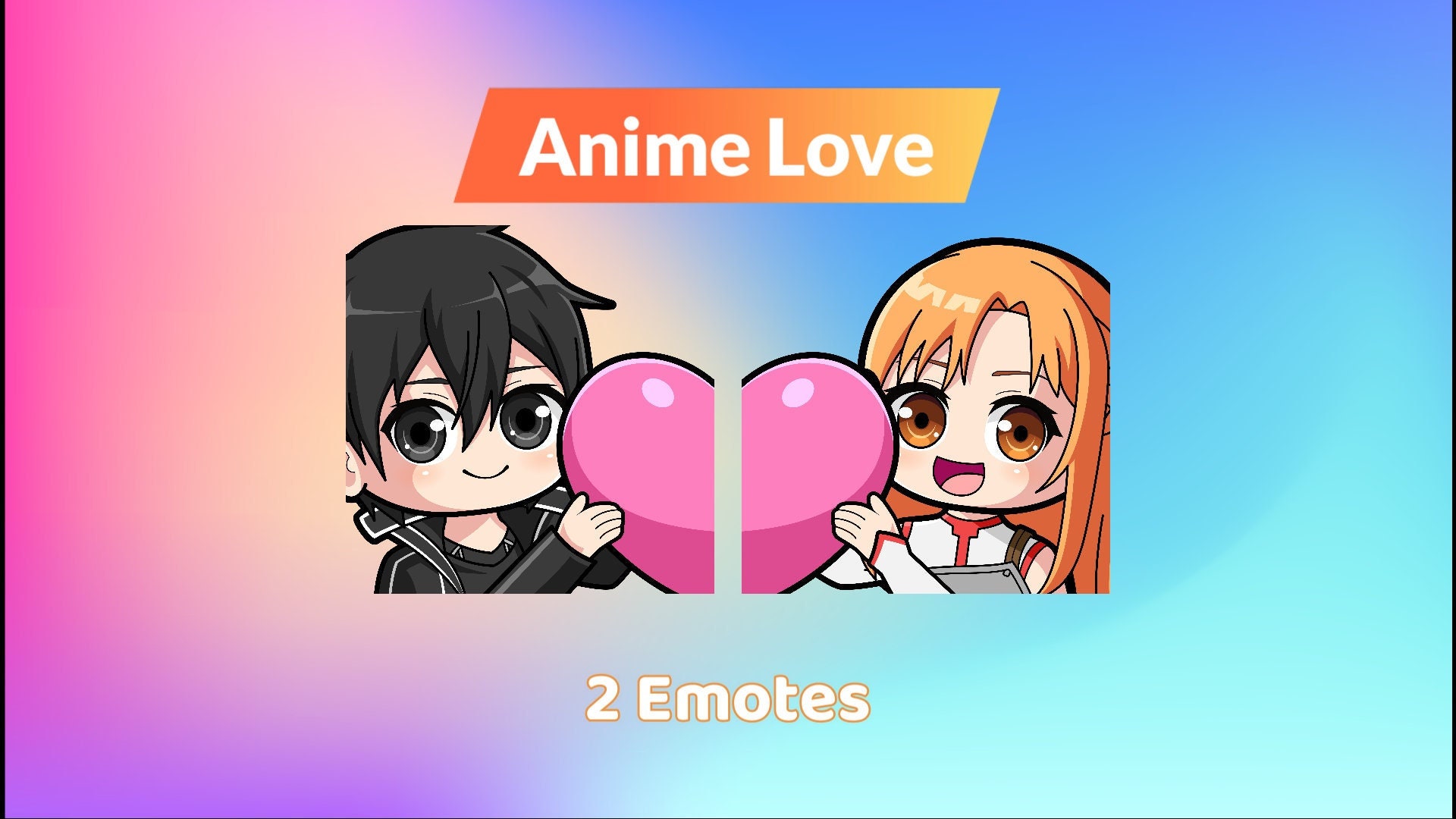 Anime Love Emotes for Twitch - Anime Emotes, Love Emotes, Couple ...