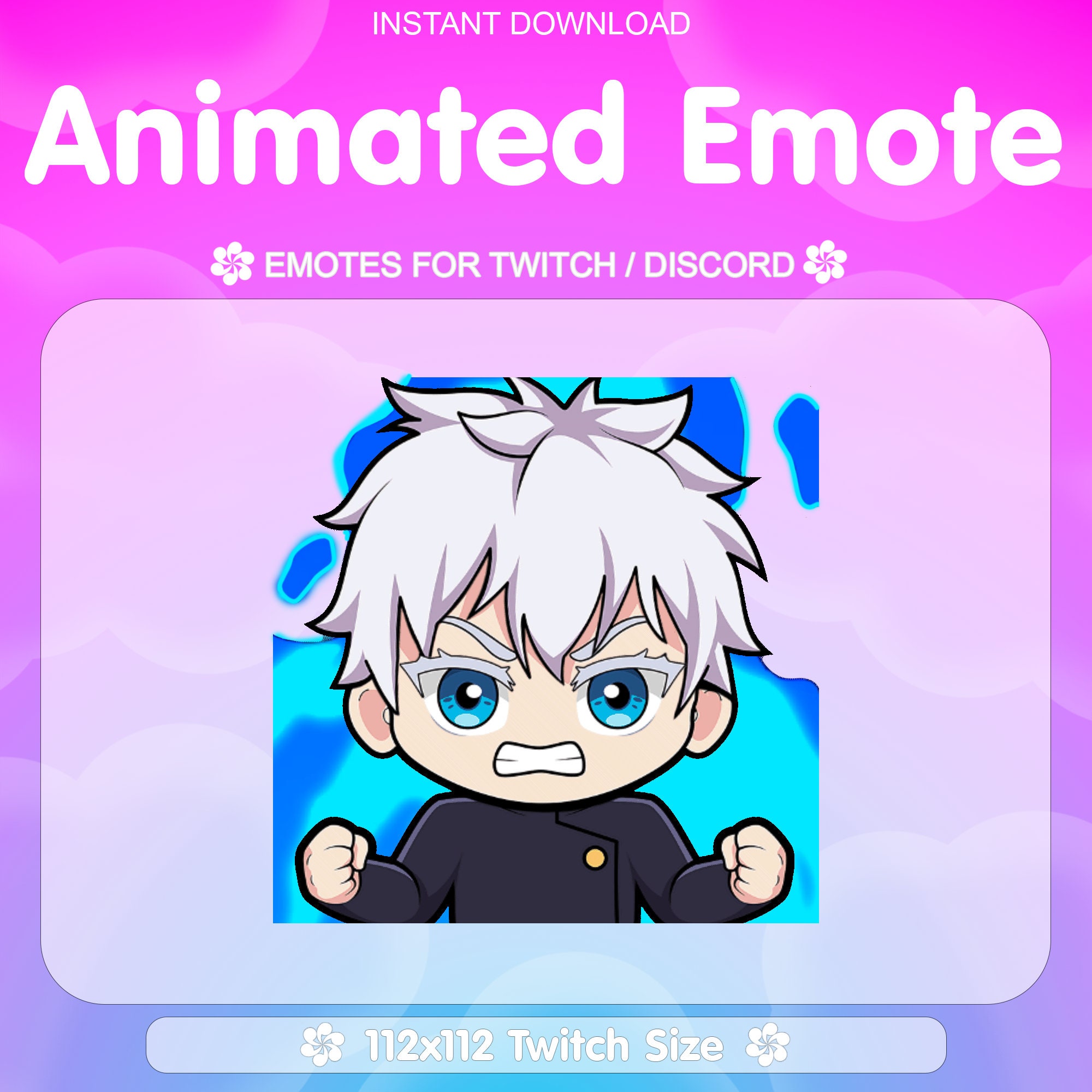 Gojo Rage Fire Emote for Twitch - Animated Emote, Gojo, Aura, Rage ...