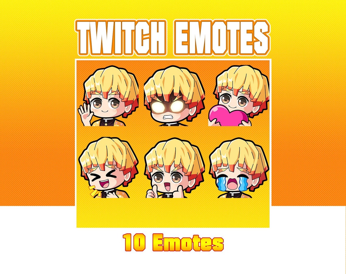 Thunder Slayer Emote Pack ( 10 Emotes!! ) for Twitch - Anime Emotes ...
