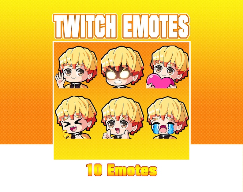 Thunder Slayer Emote Pack ( 10 Emotes!! ) for Twitch - Anime Emotes ...