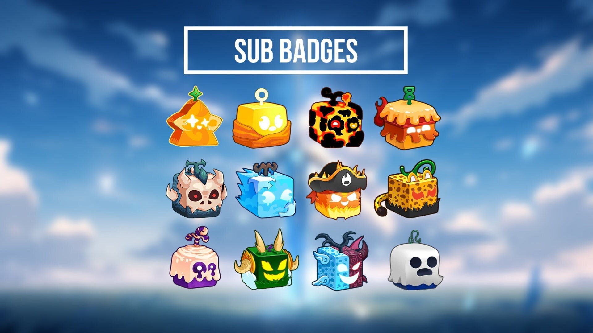 Roblox Fruits Badges - Sub Badges, Badges for Twitch, Streaming Badges ...
