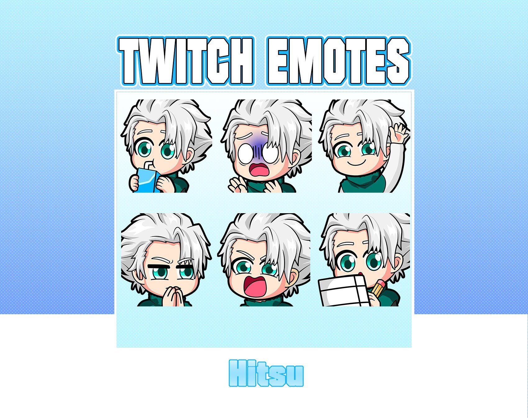 Soul Reaper Emote Pack for Twitch, Anime Emotes, Toshiro Emotes, Anime ...