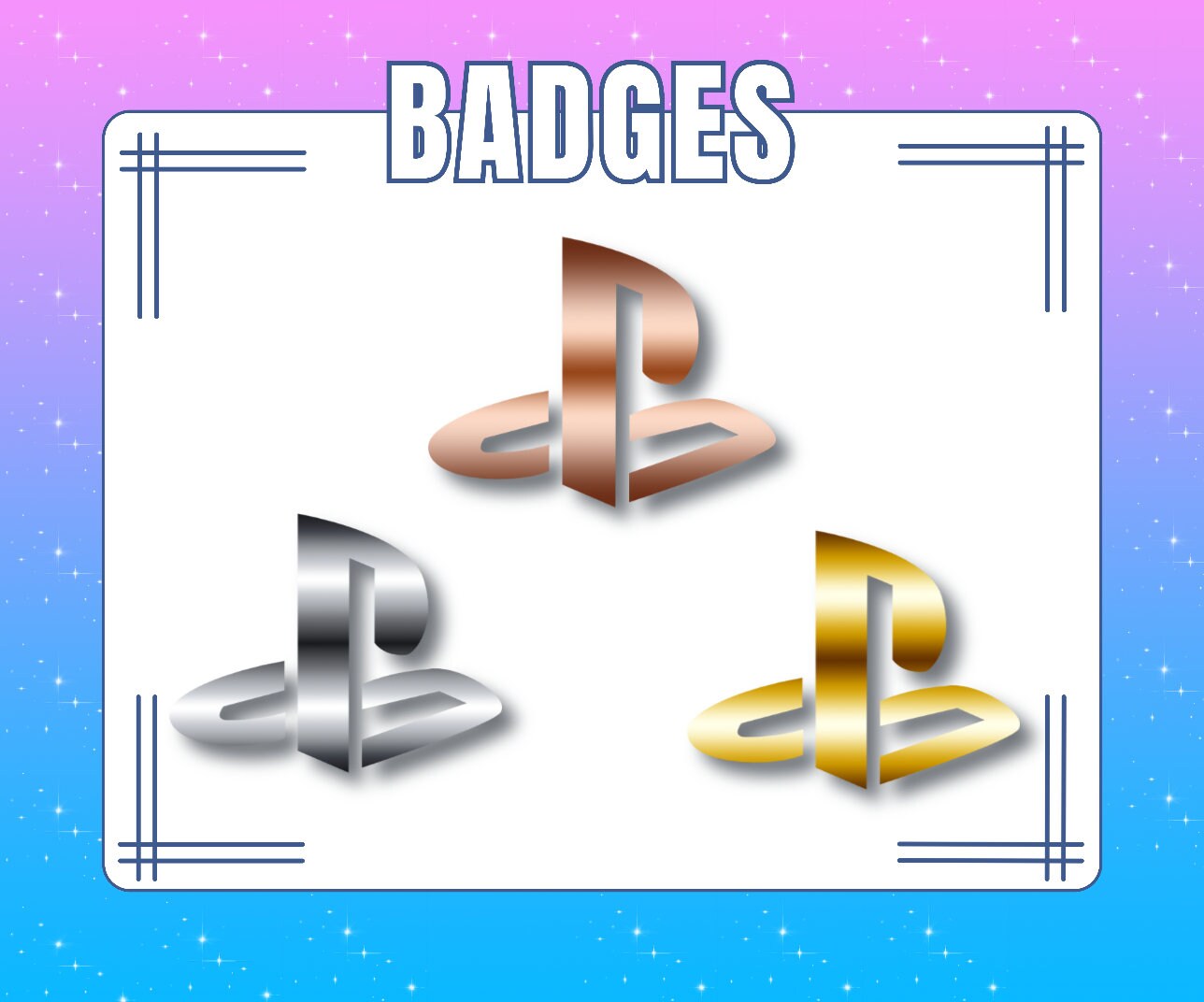 Twitch Playstation Badges Twitch Streaming Badges, Full Pack, PS - Etsy ...