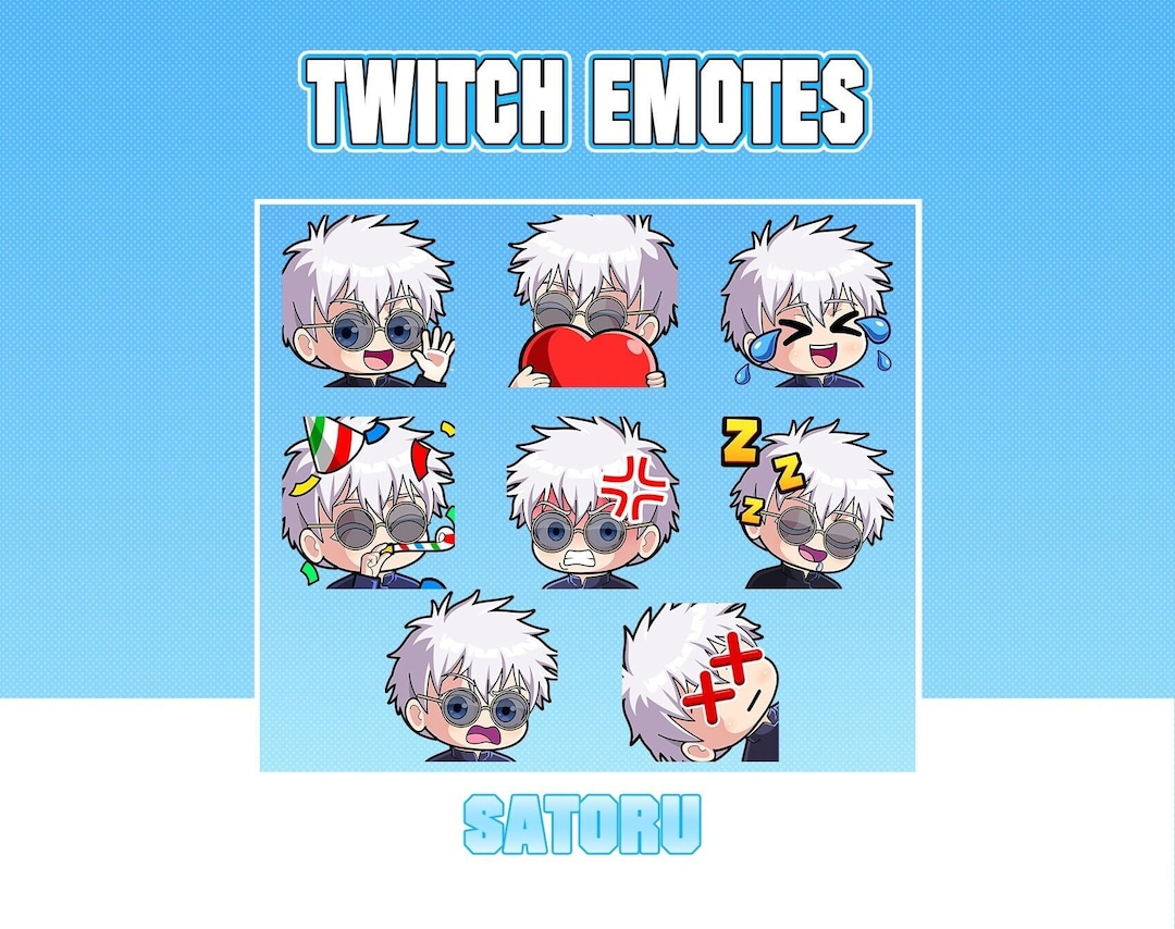 Satoru Emotes for Twitch - Anime Emotes, Discord Emotes, Emote Pack ...