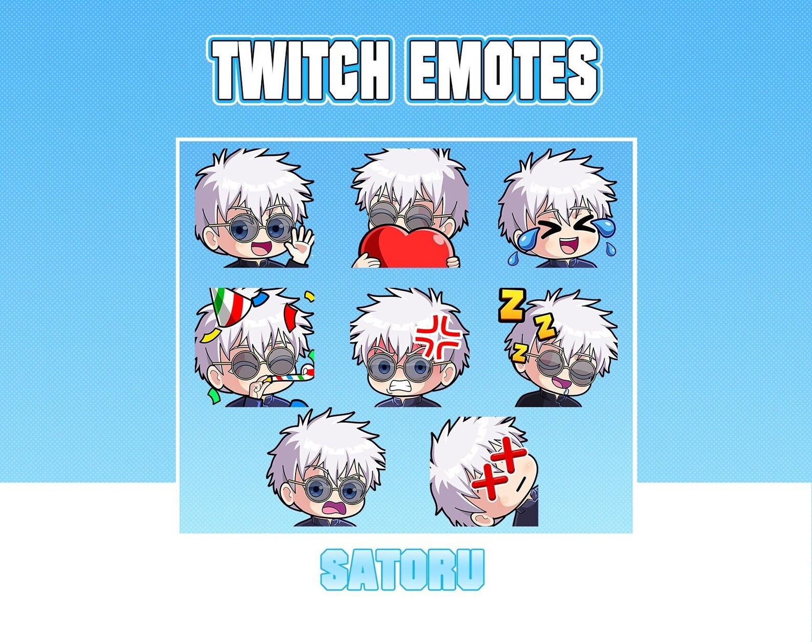 Satoru Emotes for Twitch - Anime Emotes, Discord Emotes, Emote Pack ...
