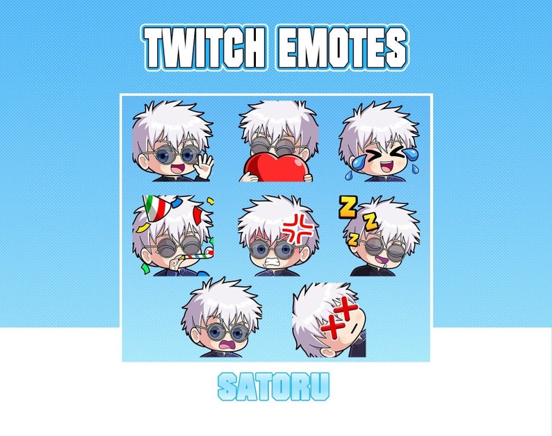 Satoru Emotes for Twitch - Anime Emotes, Discord Emotes, Emote Pack ...