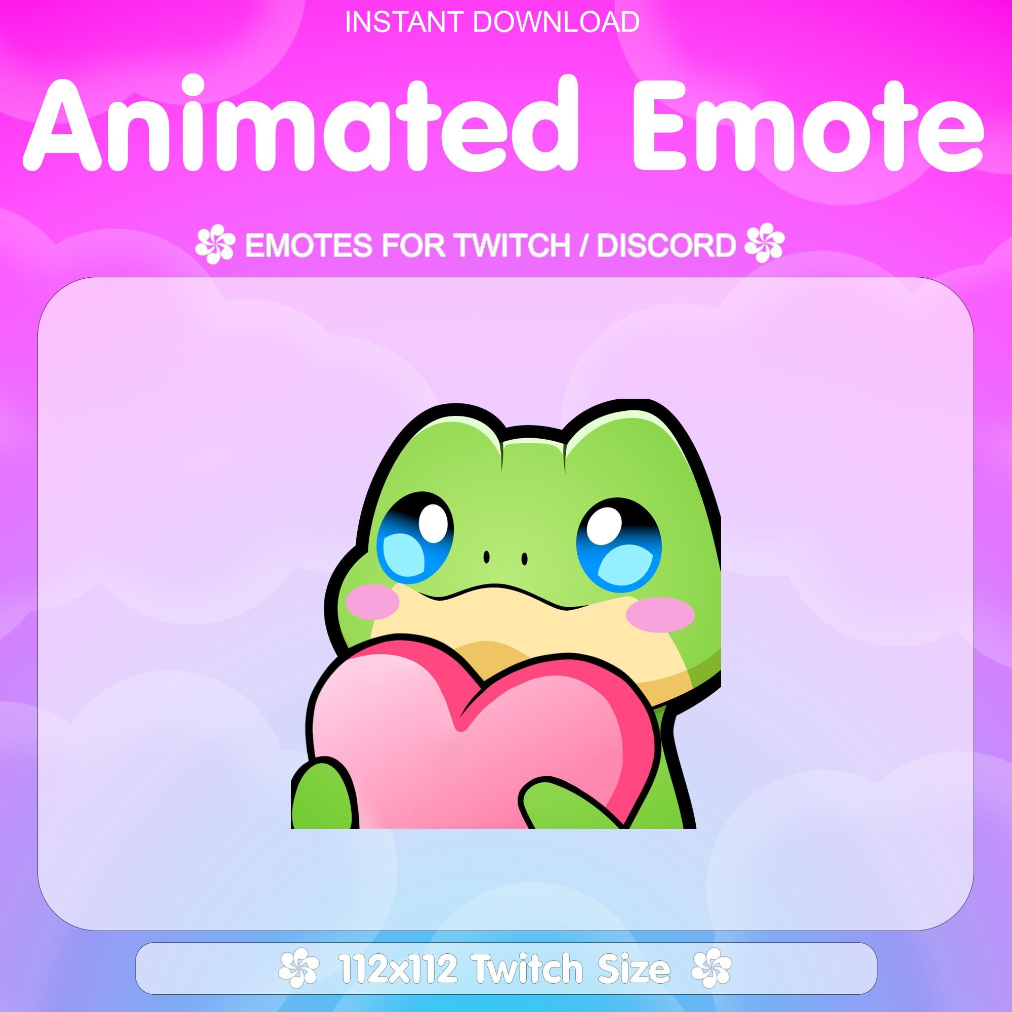 Frog Heart Animated Emote for Twitch - Frog Emotes, Cute, Kawaii, Love ...