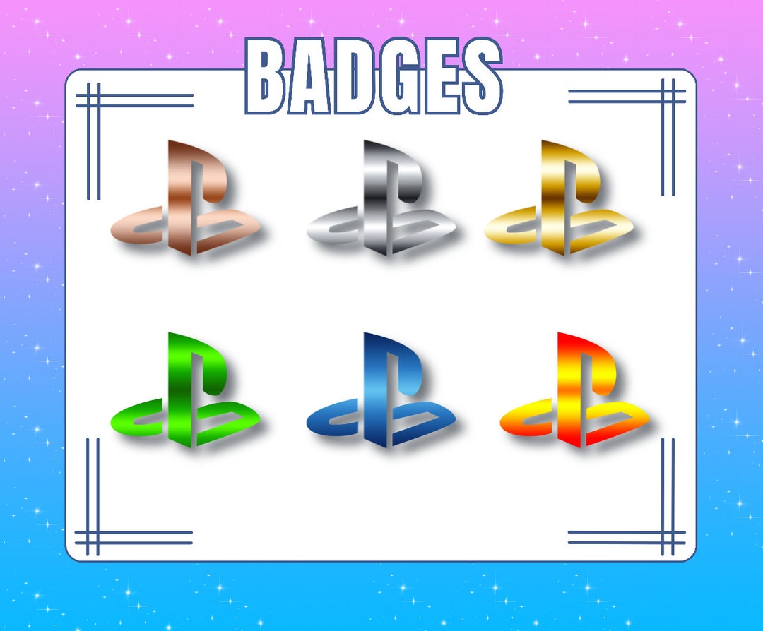 Twitch Playstation Badges - Twitch Streaming Badges, Full Pack, PS - Etsy