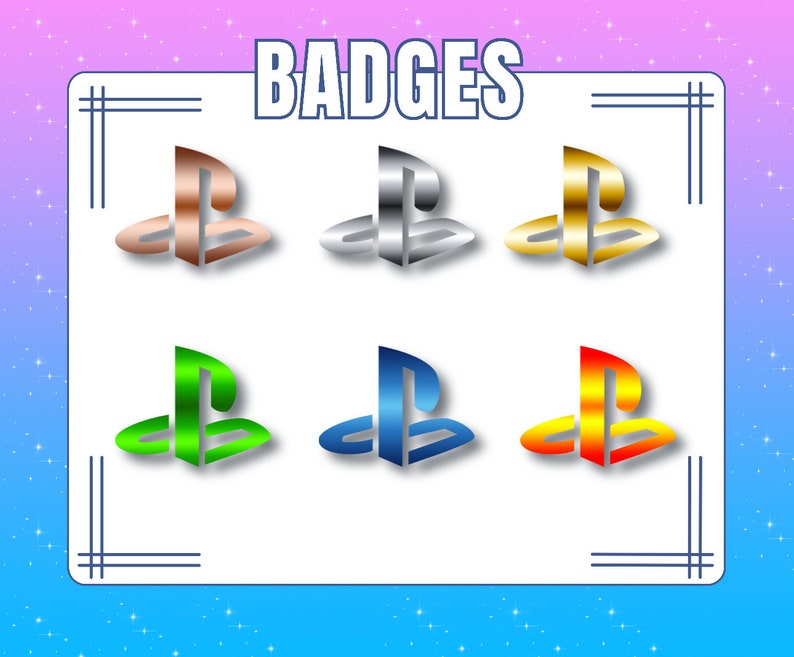 Twitch Playstation Badges Twitch Streaming Badges, Full Pack, PS - Etsy
