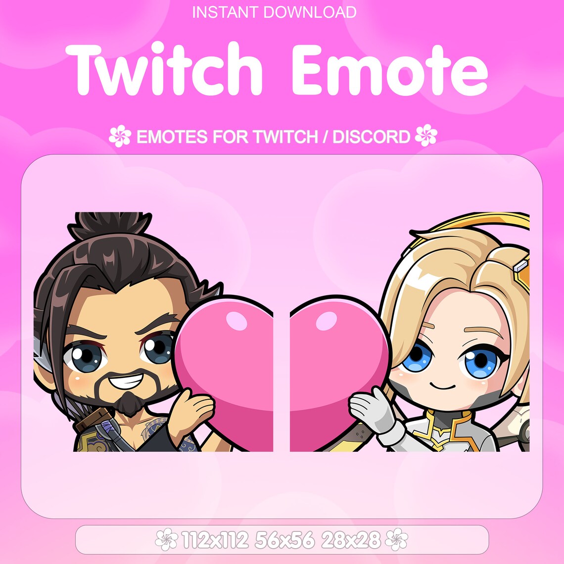 Hanzo & Mercy Love Emote for Twitch - Overwatch Emotes, Hanzo, Mercy ...