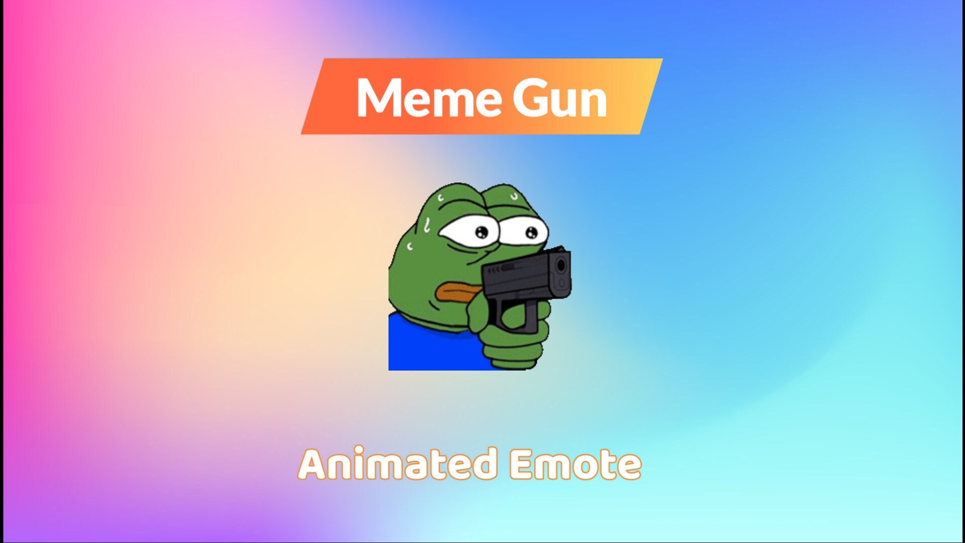 Pepe Meme Gun Animated Emote for Twitch - Pepe Emotes, Animated Emote ...