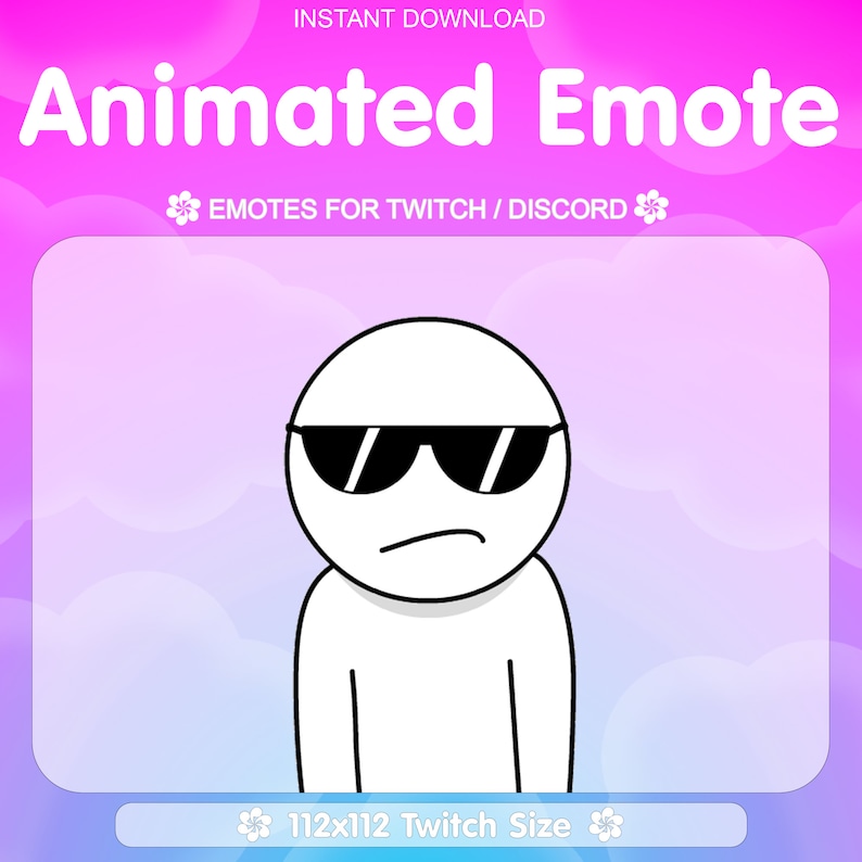 Cool Man Animated Emote for Twitch - Animated Emotes, Cool, Funny, Meme ...