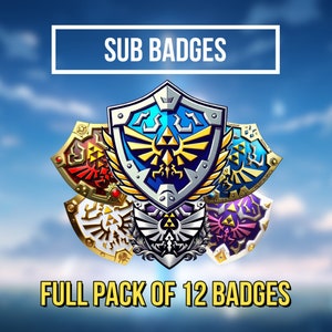 The Legend of Z Badges for Twitch, Sub Badges, Gamer Badges, Anime ...