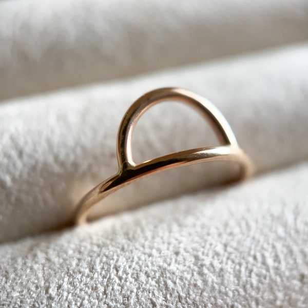 Half Circle Ring - Etsy