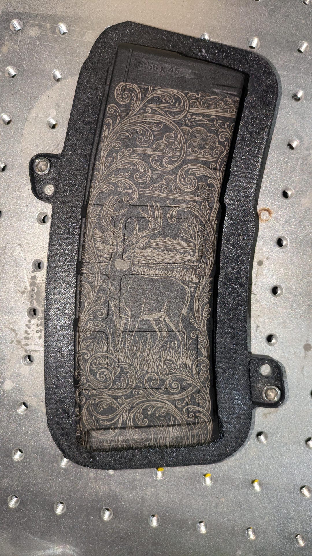 Deer Hunting Scene, Scroll Pattern PMAG Engraving SVG - Etsy