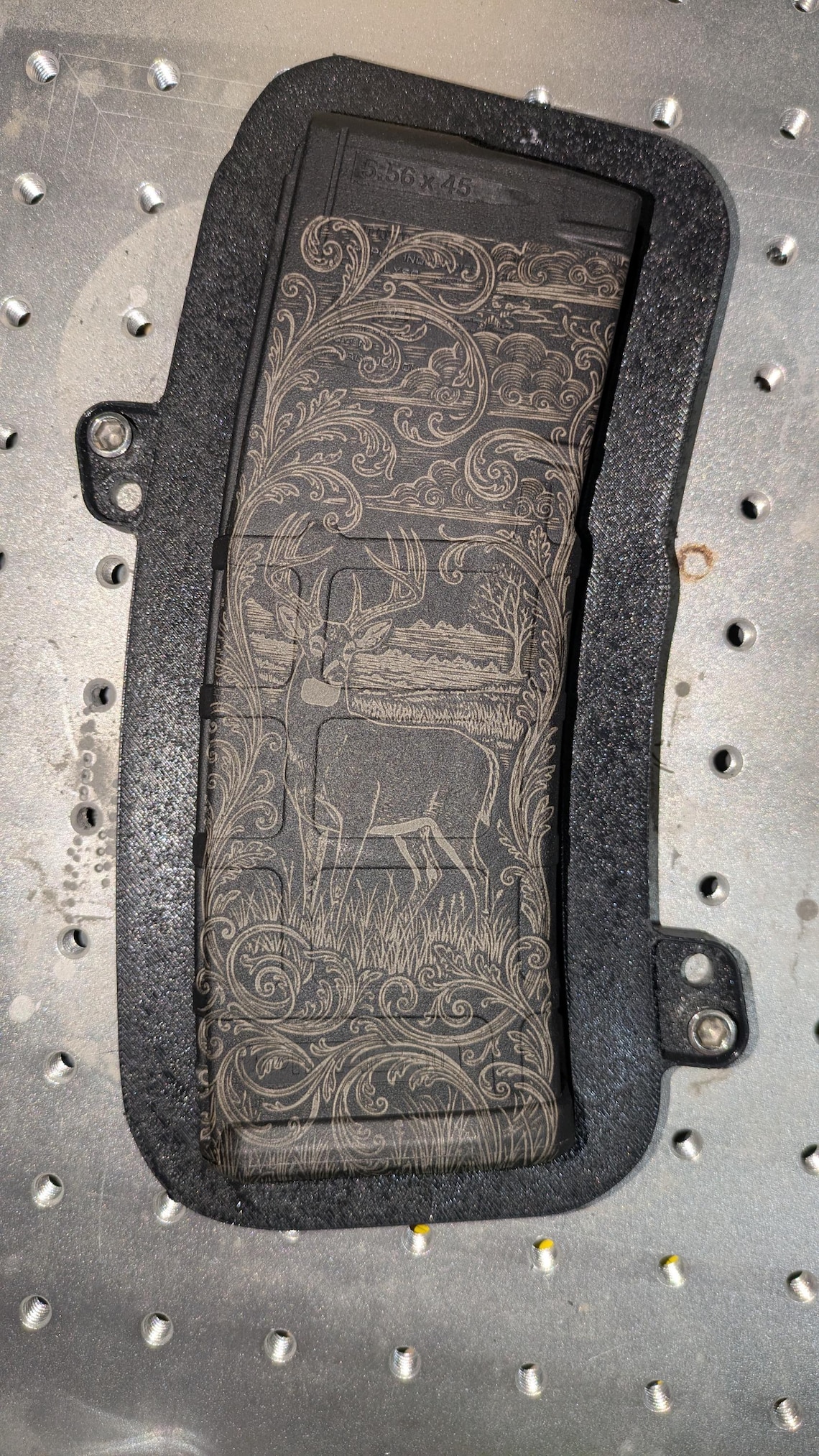 Deer Hunting Scene, Scroll Pattern PMAG Engraving SVG - Etsy