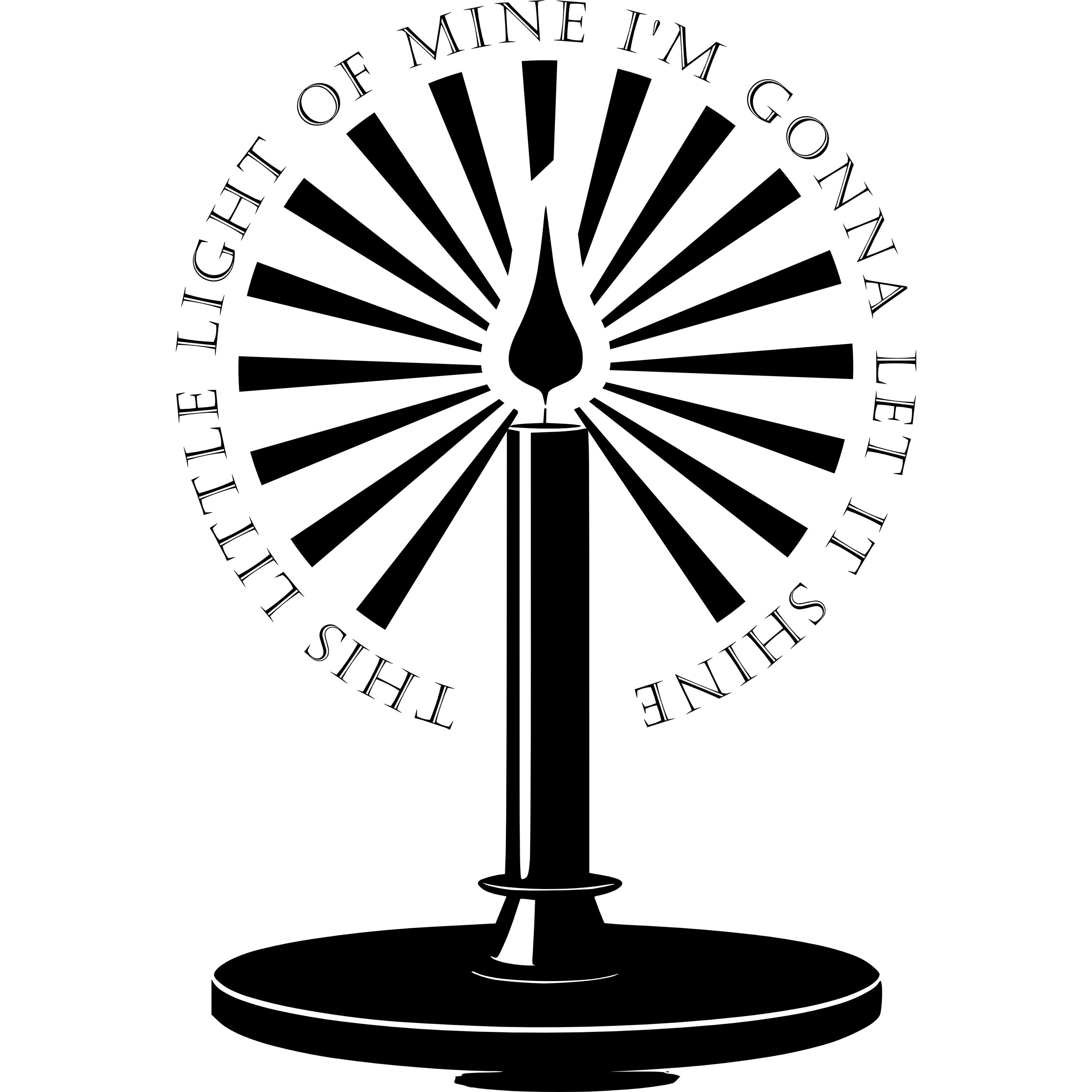 This Little Light of Mine SVG File, Candle With Light Rays Design ...