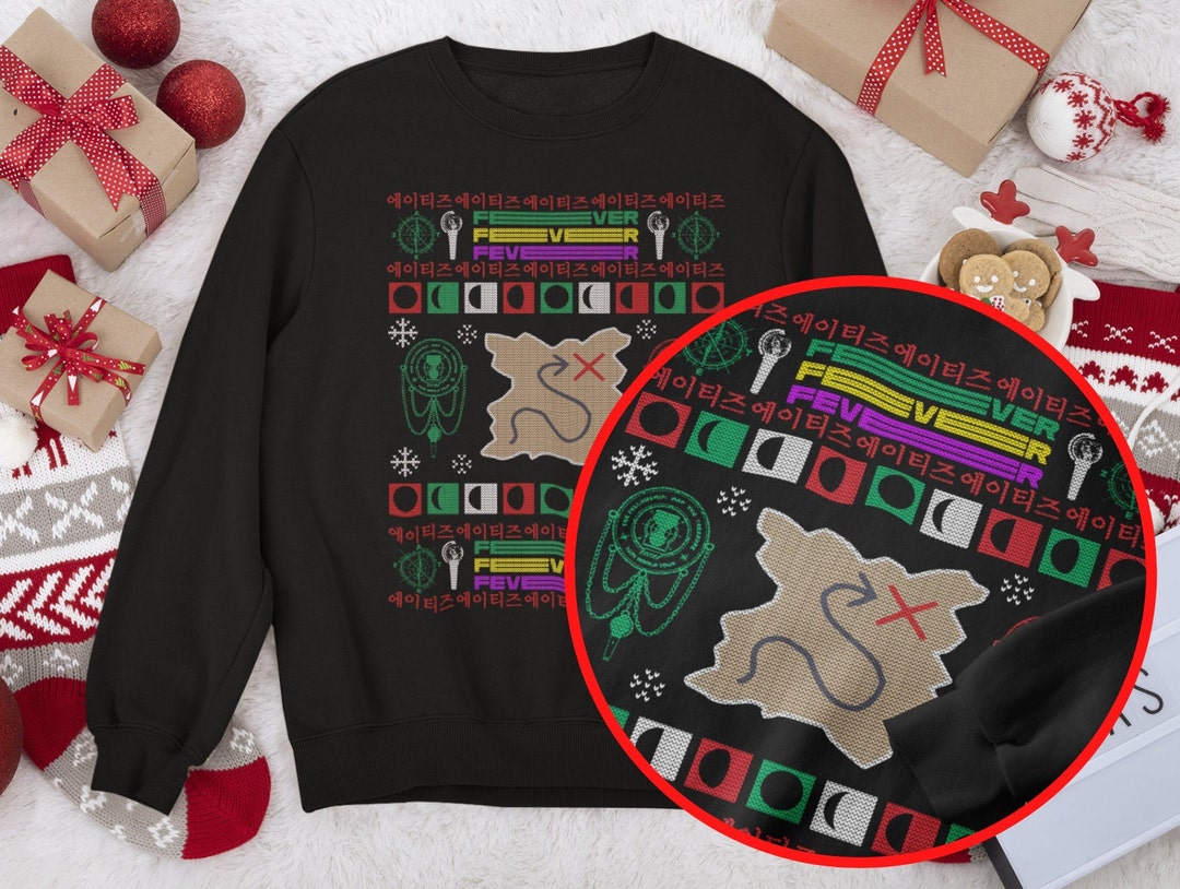 ATEEZ ATINY Ugly Christmas Sweater Sweatshirt Unofficial Fan Merch Kpop ...