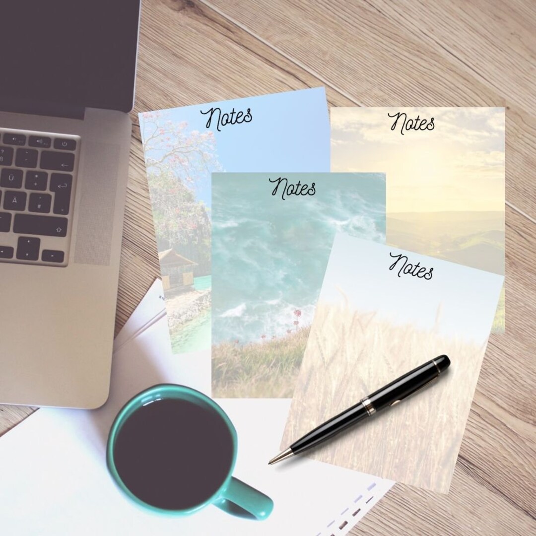 Printable Notes Pages - Landscapes - Digital Download - Etsy