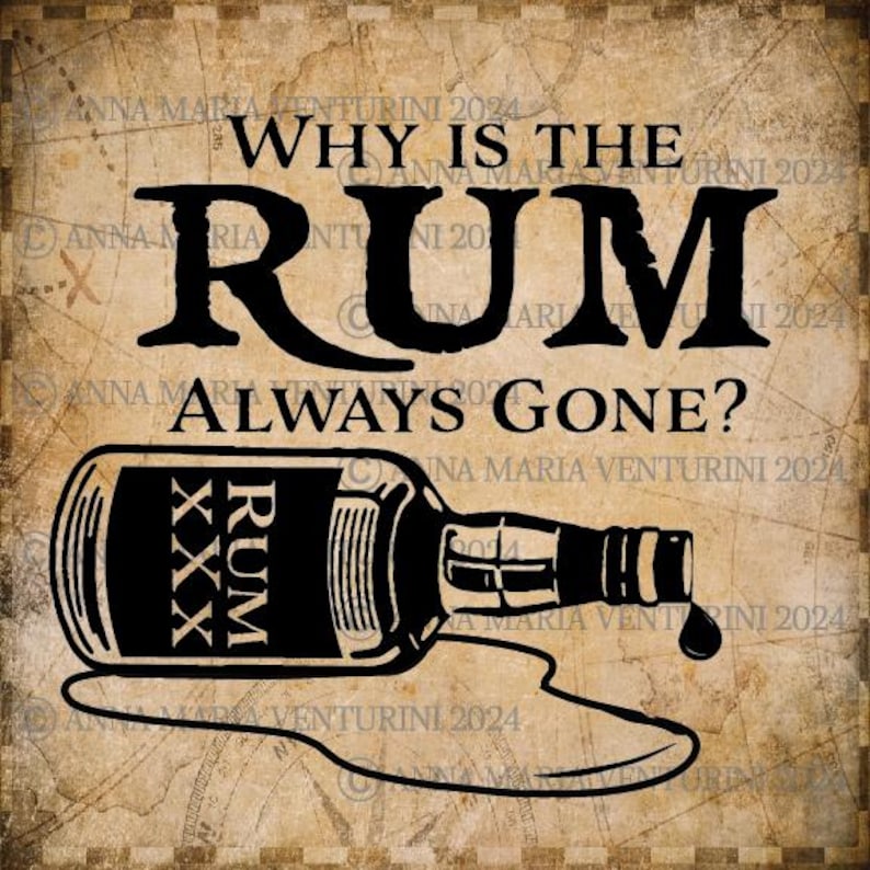 Pirate Rum Coaster Art: SVG PNG JPG (digital Download) - Etsy