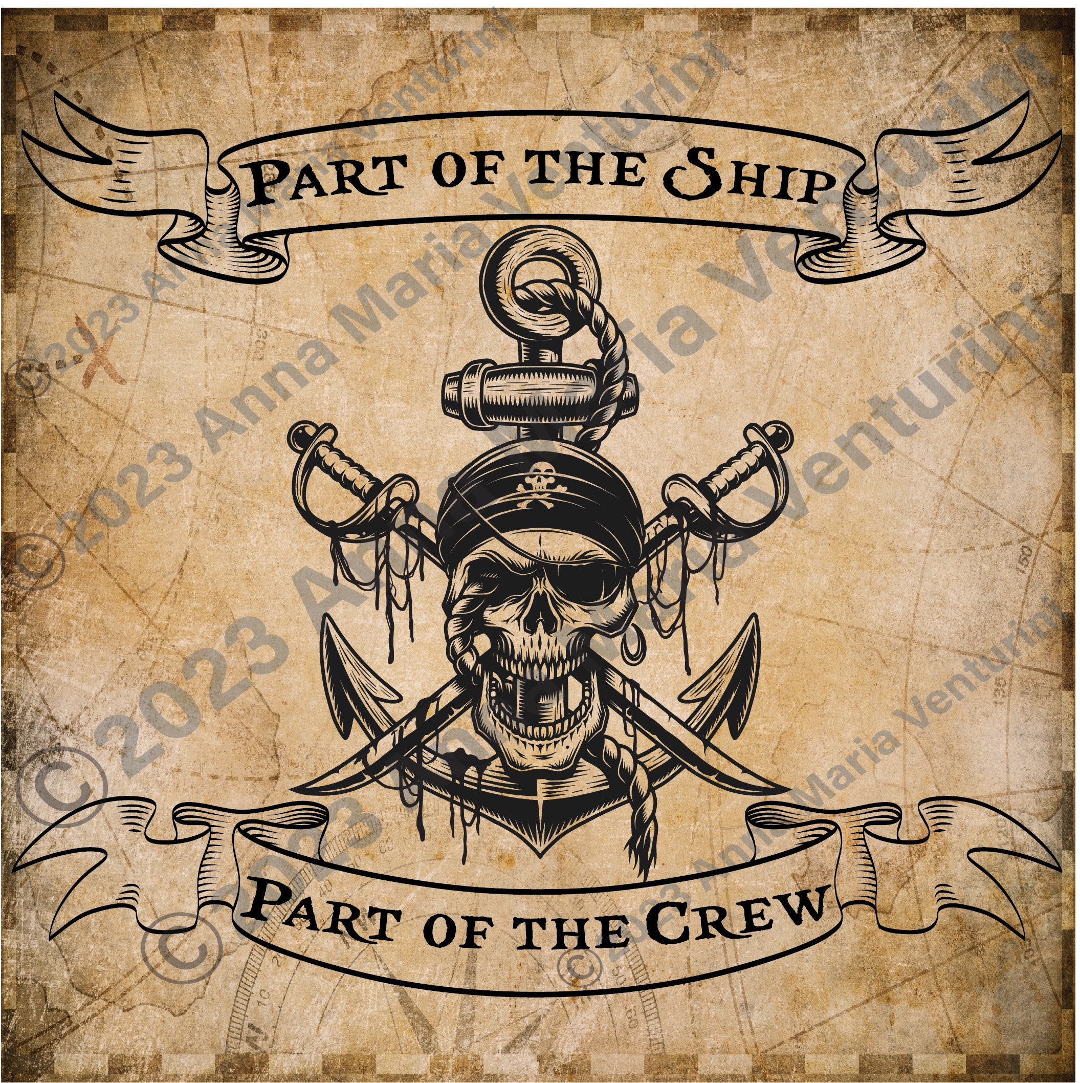 Pirate SVG. PNG. JPG. Part Ship Part Crew. Vector. Cut File. Pirates of ...