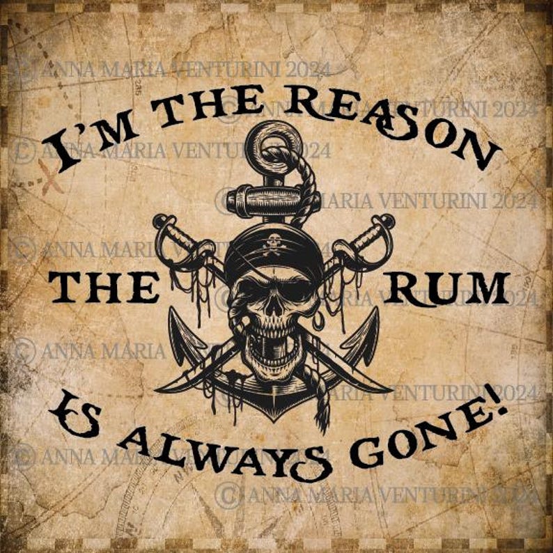 Pirate Rum Skull Art: SVG, PNG, JPG Cut File (digital Download) - Etsy