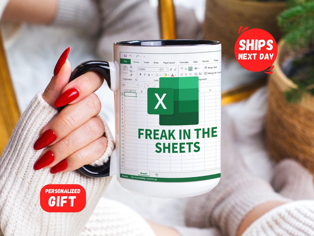 Freak in the Sheets Mug Excel Coffee Mug for Accountant Gift Mug Excel ...