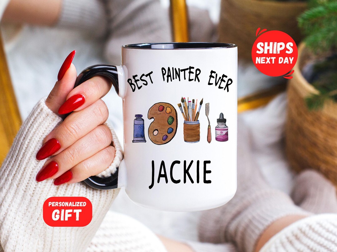 Paint Water Cup Best Painter Gift Custom Coffee Mugs for Artist Tool ...