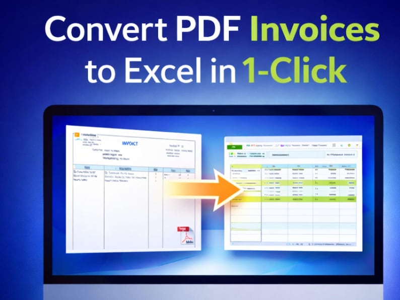 Pdf Invoice to Excel Vba Tool 1 Click Converter Convert Pdf Invoices to ...