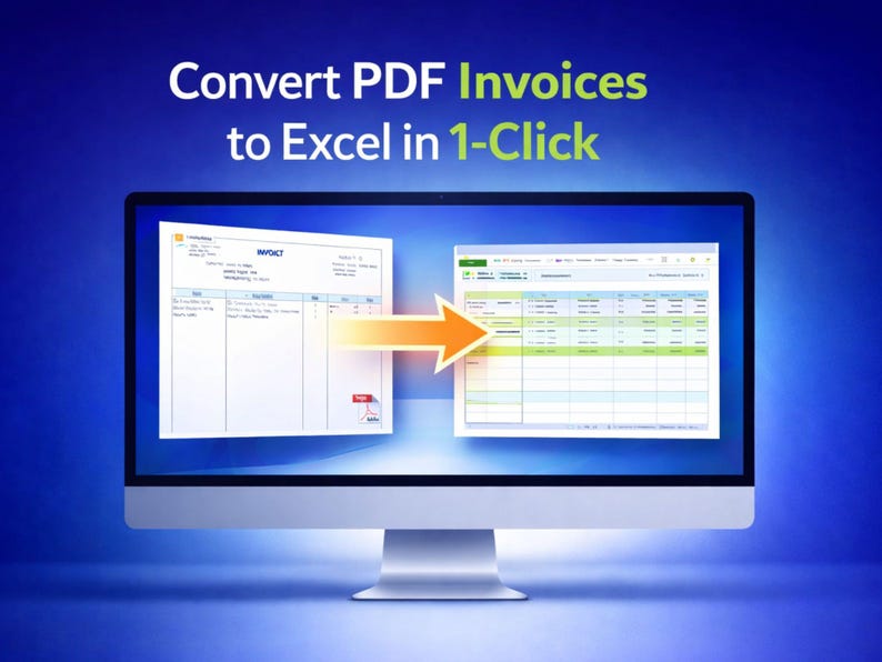Pdf Invoice to Excel Vba Tool 1 Click Converter Convert Pdf Invoices to ...