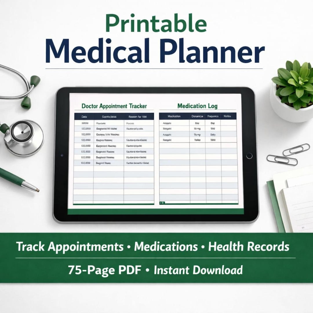 Digital Medical Planner | Health & Wellness Planner for iPad | Medical ...